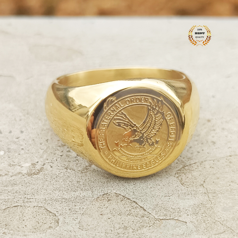 High Quality Pure Stainless Steel High Polishing 18K Gold-Plated Solid ...