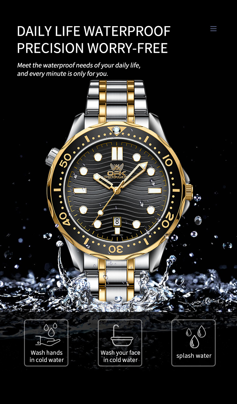 OPK Watch For Men Original Water proof With Box Relo Man Stainless ...