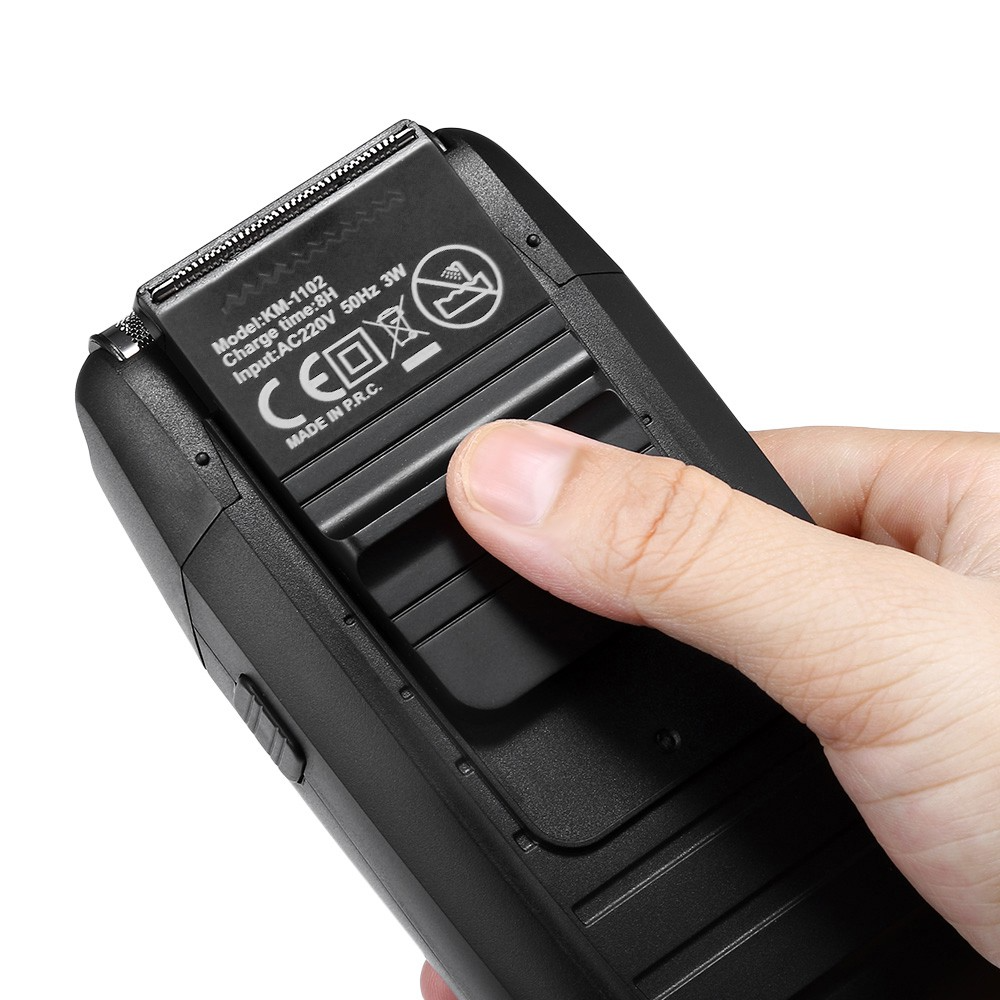 Kemei Beard Shaver Machine Rechargeable Cordless Shaver For Men Twin ...