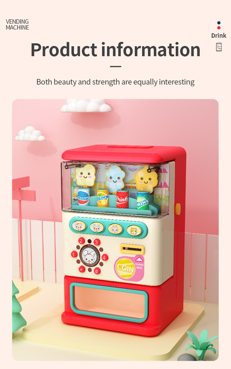 Yimi Children's Vending Machine Toys Automatic Beverage Vending Machine ...