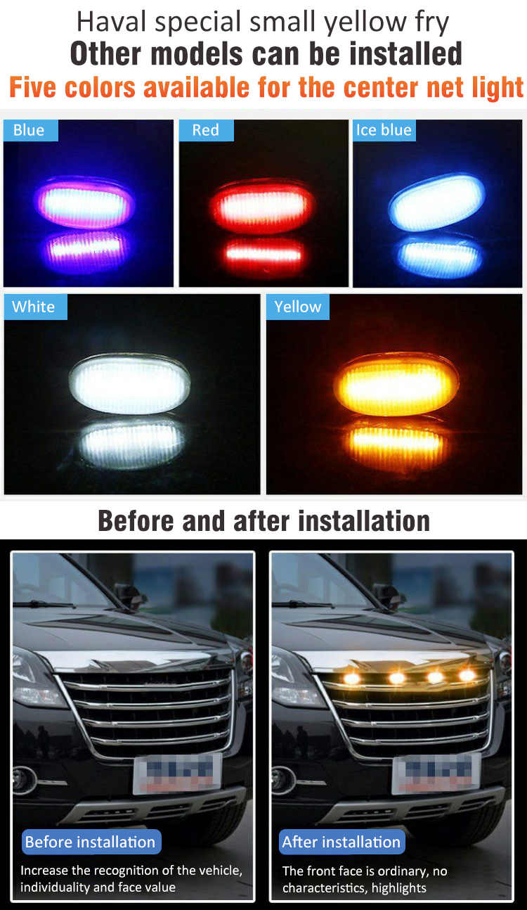LED Front Grille Light For Haval H5 H6 H9/h7/h8 F7 M6 Car Daytime ...