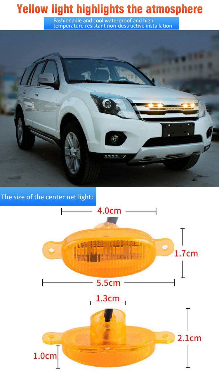 LED Front Grille Light For Haval H5 H6 H9/h7/h8 F7 M6 Car Daytime ...