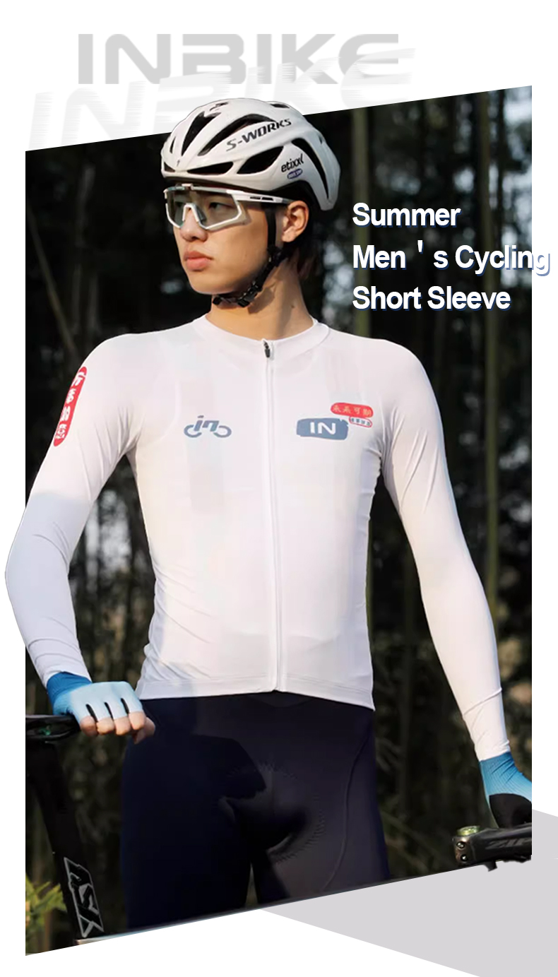 INBIKE Summer Cycling Jersey Men Short Sleeve Quick-dry Men's Bike Riding Shirts with Pockets ...