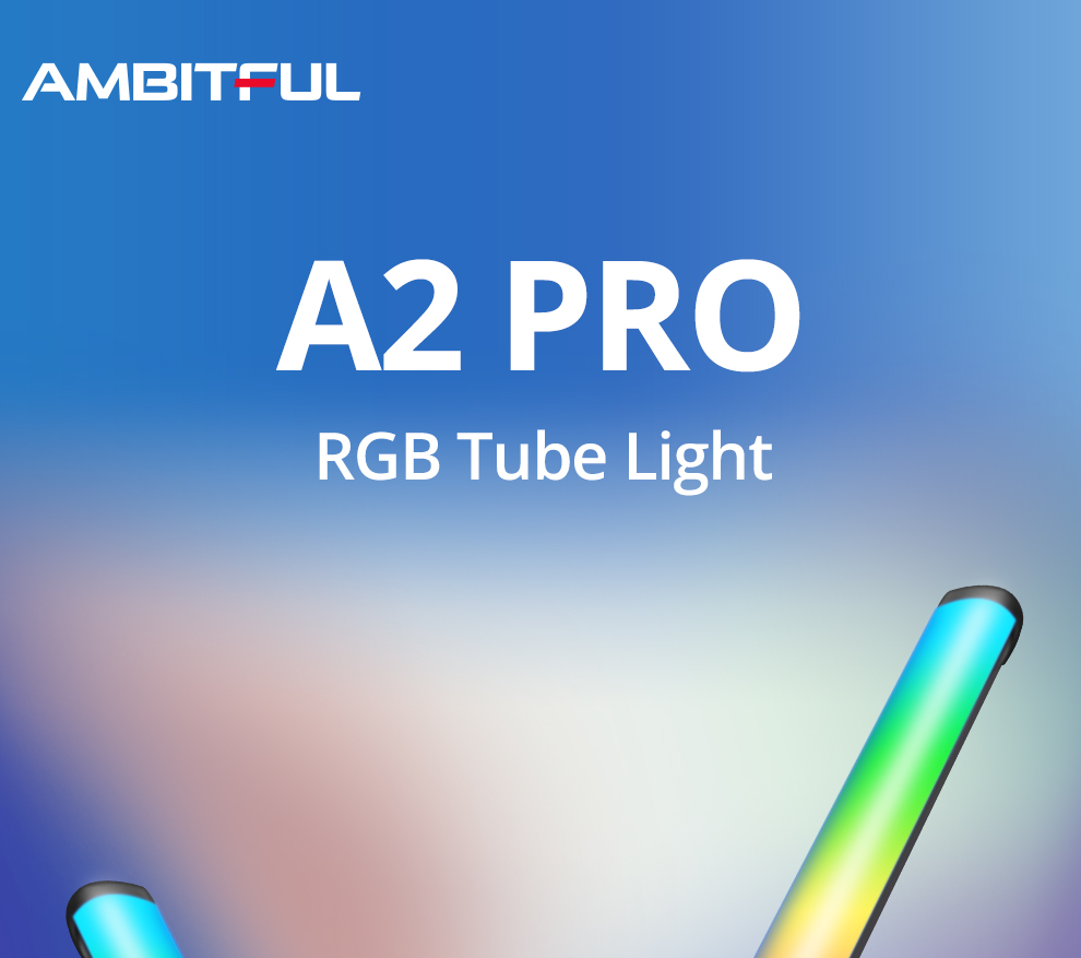 AMBITFUL A2 Pro A2PRO 2500K-8500K RGB Tube Light with Grid,Full Color LED Video Stick Light ...