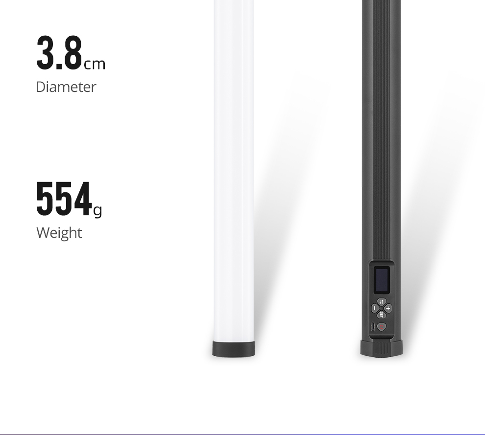 AMBITFUL A2 Pro A2PRO 2500K-8500K RGB Tube Light with Grid,Full Color LED Video Stick Light ...