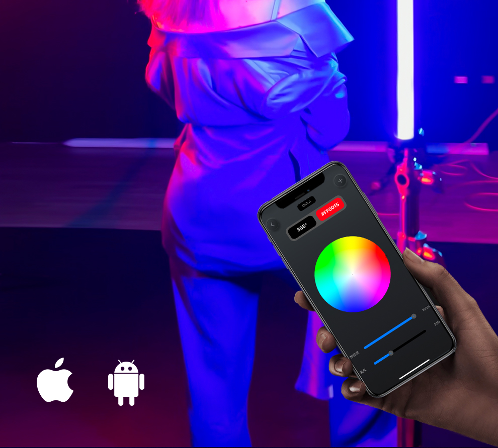 AMBITFUL A2 Pro A2PRO 2500K-8500K RGB Tube Light with Grid,Full Color ...