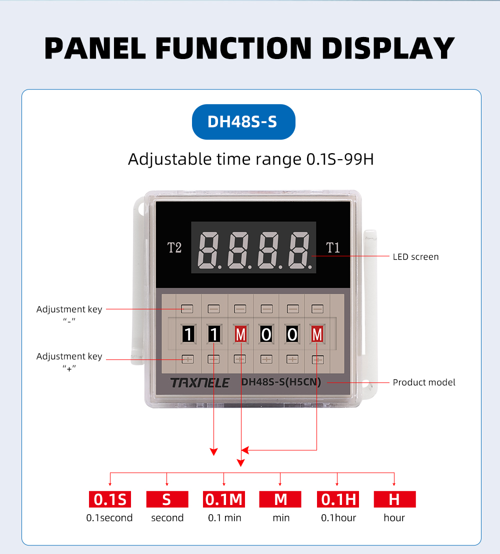 DH48S-S DH48S-1Z DH48S-2Z Digital Electronic Timer Relay Controller ...