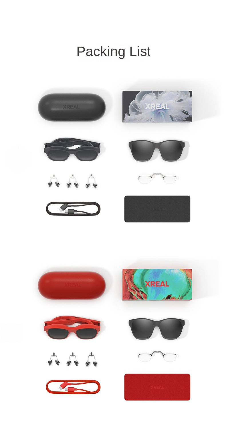 Xreal Air 2 Smart AR Glasses SONY's Silicone OLED Screen 120Hz Brushed ...