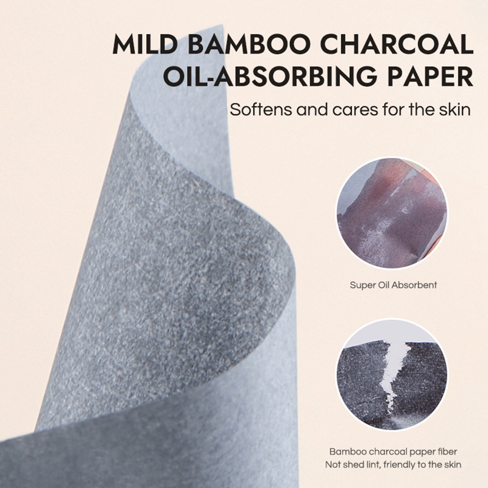 GECOMO Oil-absorbing Paper Bamboo Charcoal Makeup Removal And Oil ...