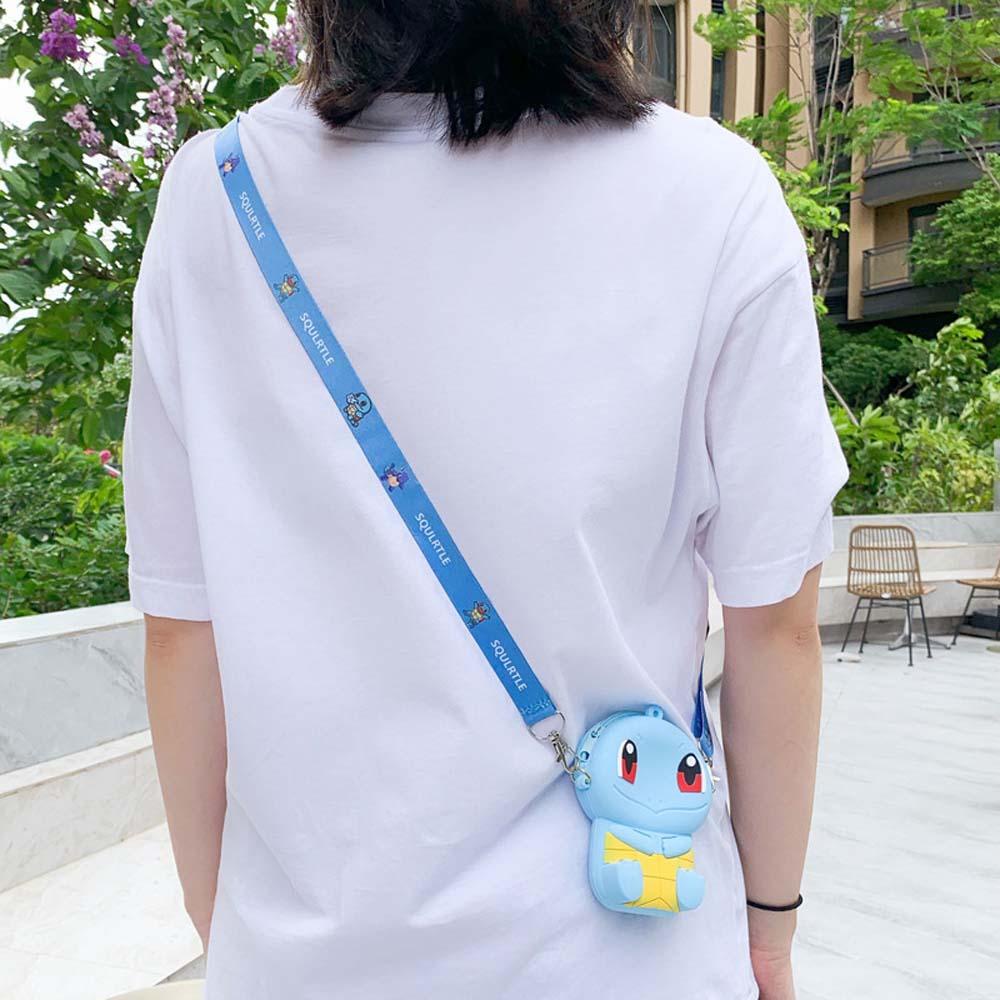 Pokemon Coin Purse Pikachu Psyduck Storage Silicone Bag Children Cute ...