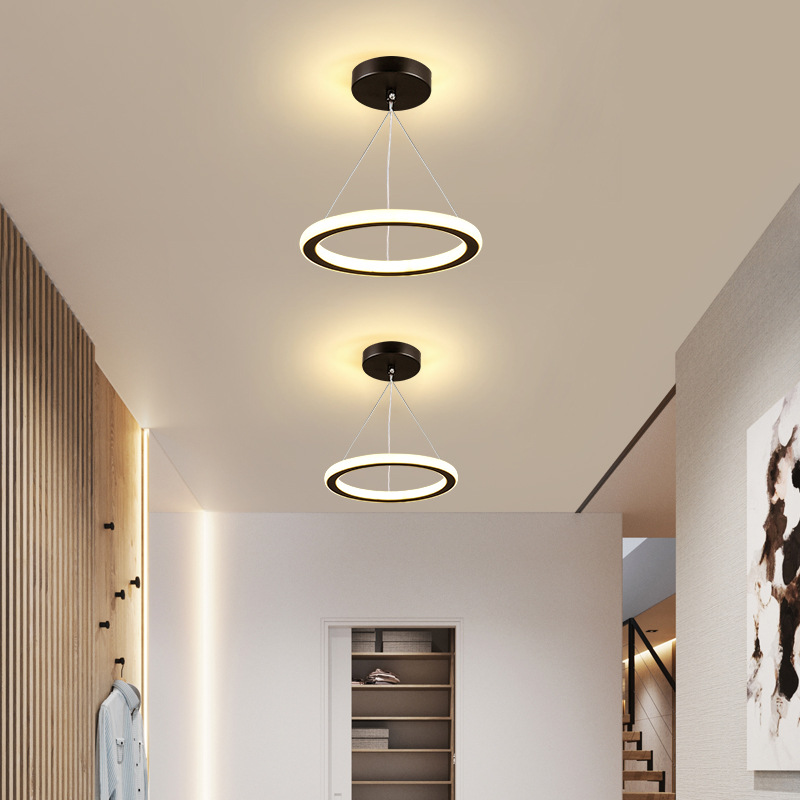 YHLAMP Nordic Ring Chandelier Ceiling Sala Chandelier Modern Design LED ...