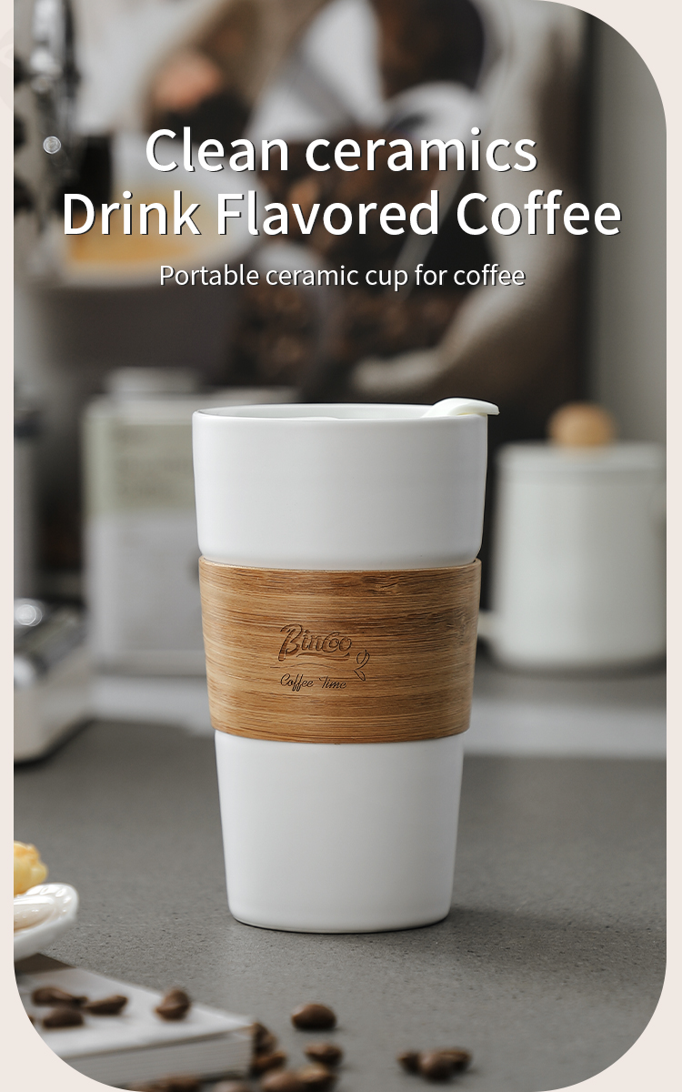 BINCOO Ceramic Coffee Mug Direct Drinking Cup Hand-brewed Coffee Cup ...