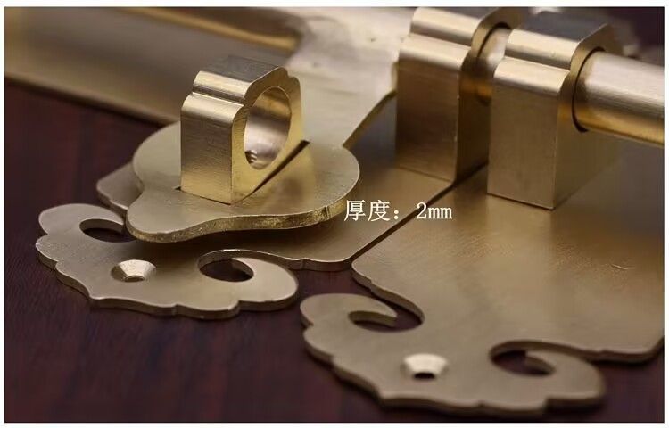 Chinese Antique Pure Copper Wooden Door Latch Old-fashioned Door Lock ...