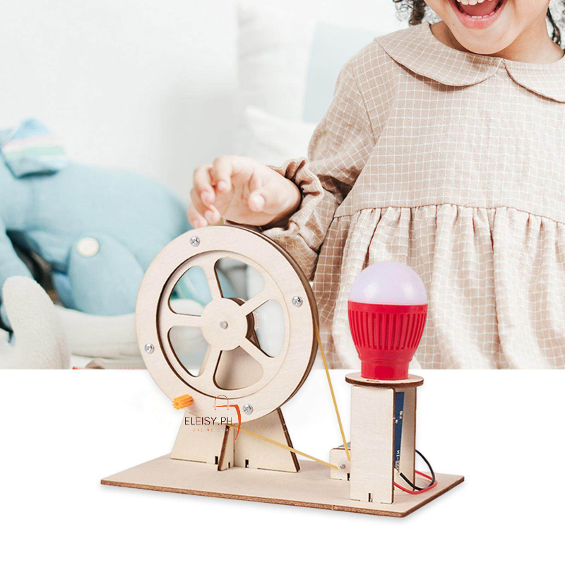 From PH DIY Hand Crank Generator Fun Teaching Prop Wooden 3D Puzzle for ...