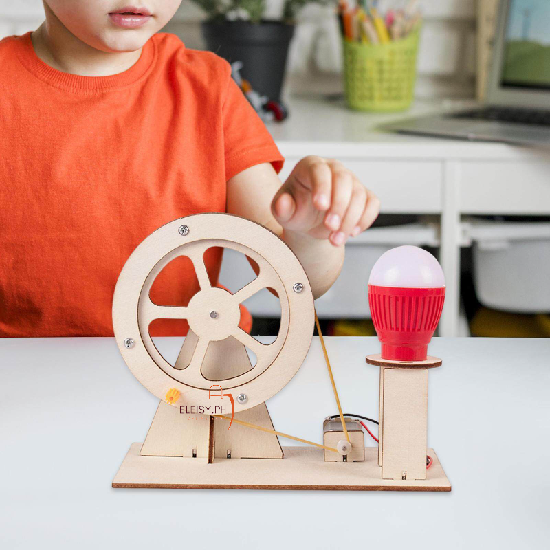 From PH DIY Hand Crank Generator Fun Teaching Prop Wooden 3D Puzzle for ...