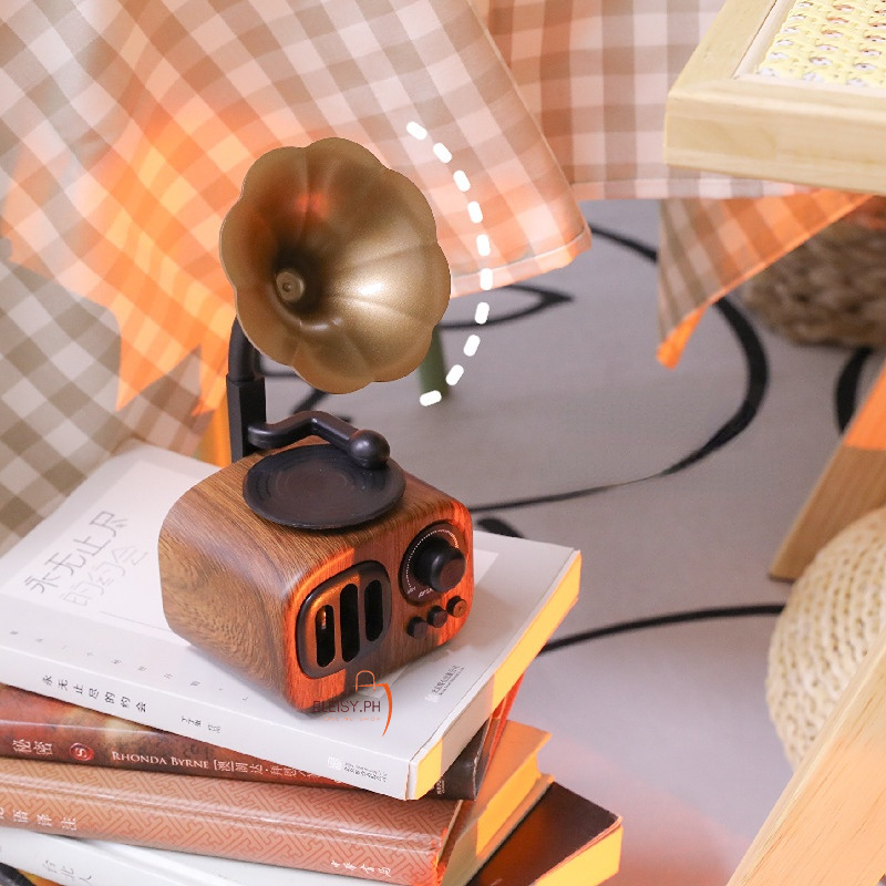 From PH Music Box Mini Classic Stereo Audio Retro Vintage Record Player ...