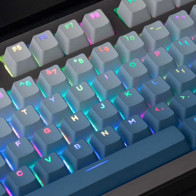 GMK Mist Blue Side/Front Keycap OEM Gradient Blue Double shot Dip Dyed ...