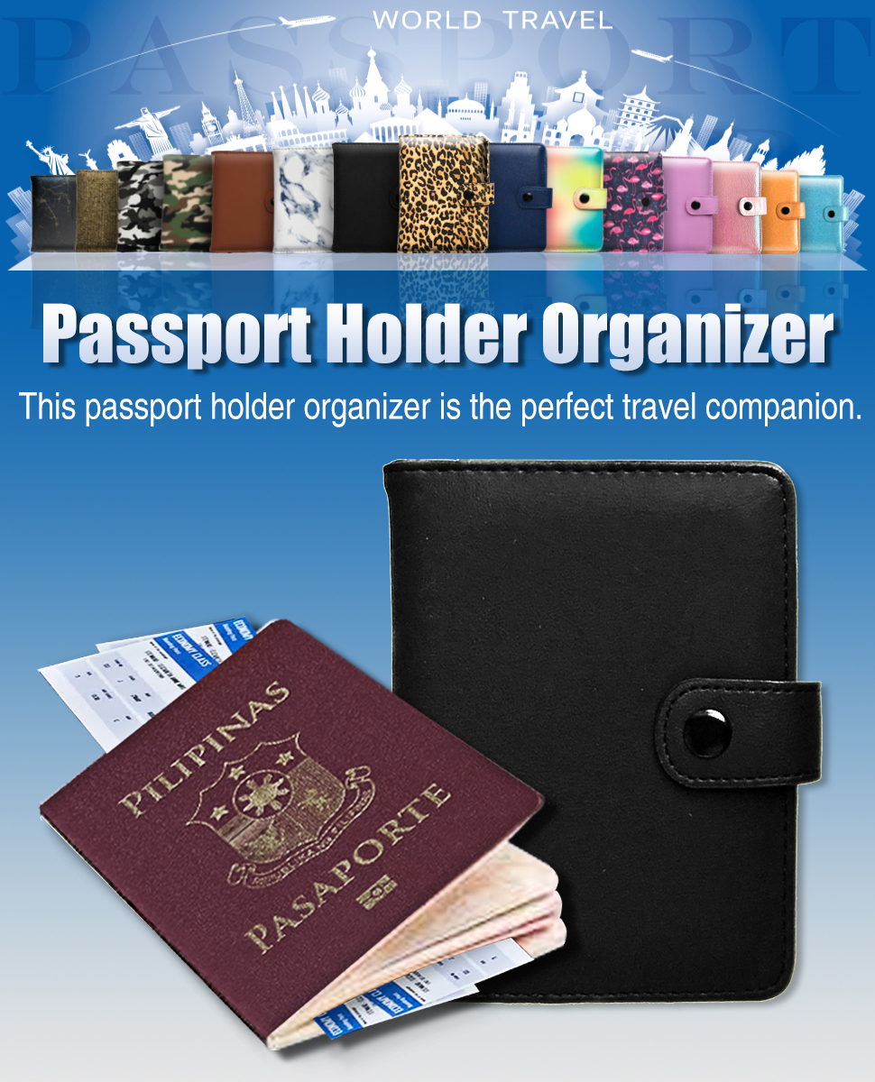 Passport Holder Organizer Leather Passbook Rfid Cover Personalized ...