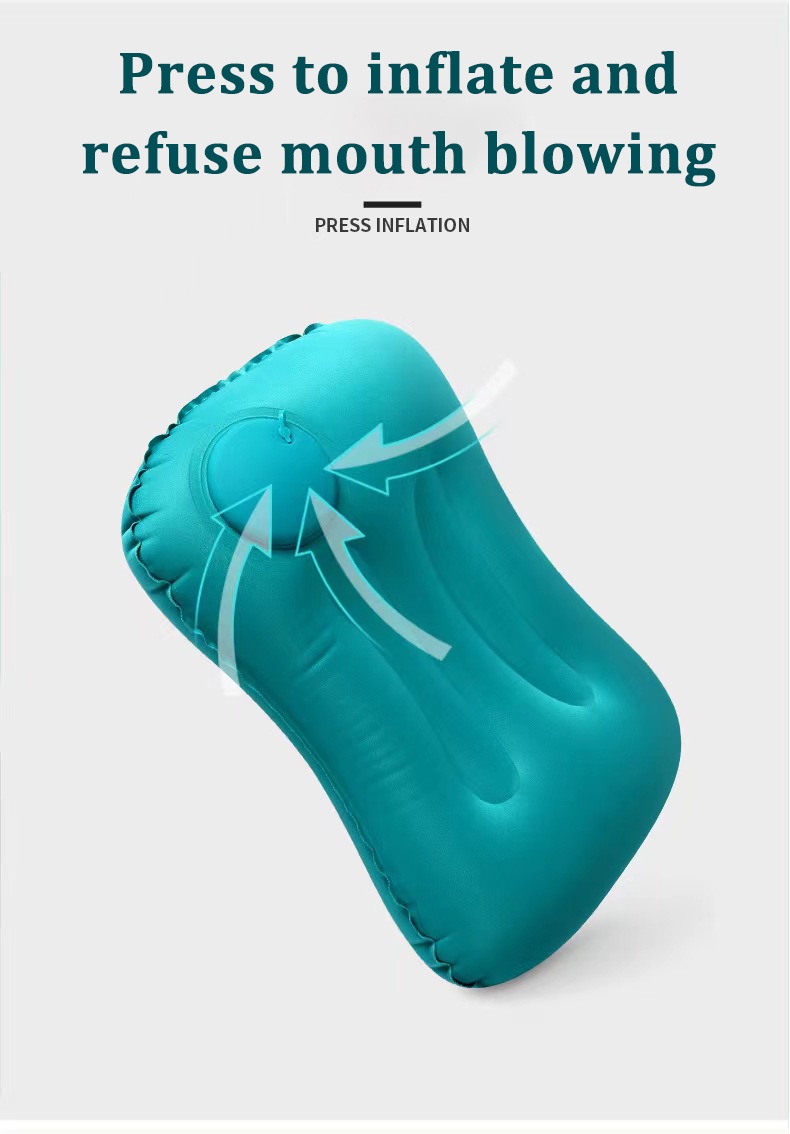 Press Type Inflatable Pillow Travel Air Pillow Cushion Camp Beach Air ...