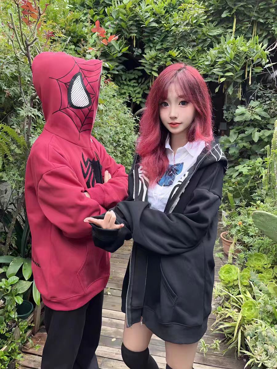 American Style Design Super Cool And Handsome Spider Man Couple Hoodie ...
