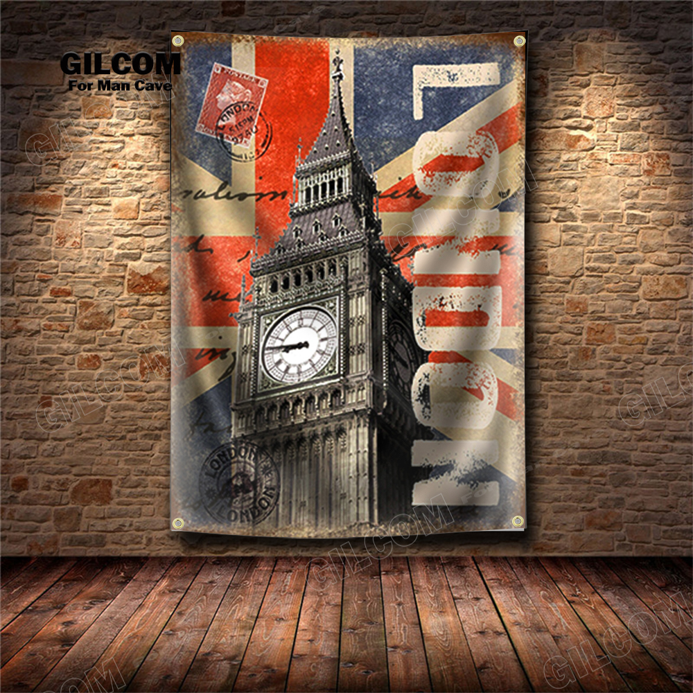 Regional Poster Flag London Polyester Banner Graphic Custom Printed ...