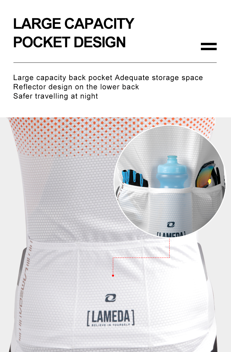 LAMEDA Bicycle Jersey Long Sleeve Cycling Shirts Mountain Bike Stand-up Collar Breathable ...