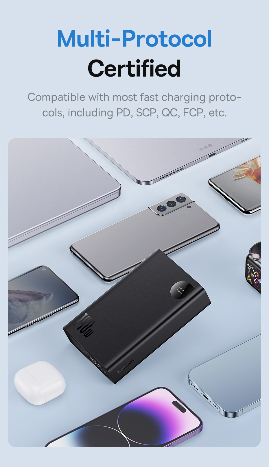 Baseus Adaman 140W Power Bank Laptop Quick Charging 140W 24000mAh ...