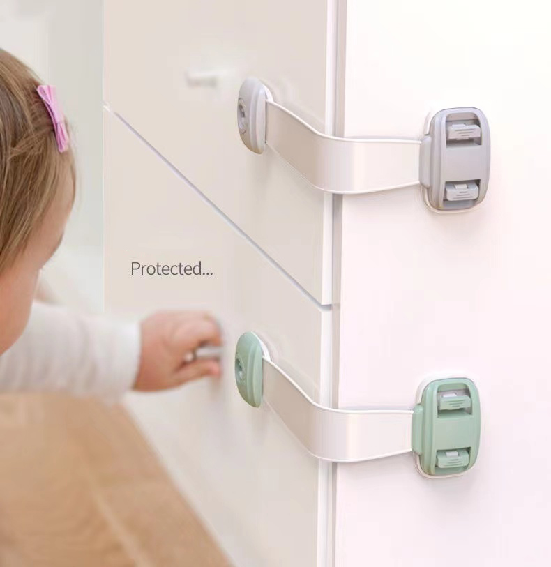 Children's Cabinet Door Anti-Pinch Security Lock Baby Protective ...