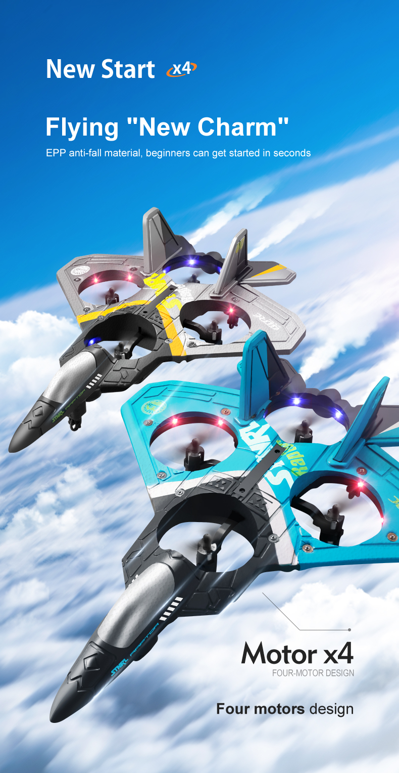 RC Vertical Takeoff Airplane V17 Fighter Plane 2.4G Remote Control ...