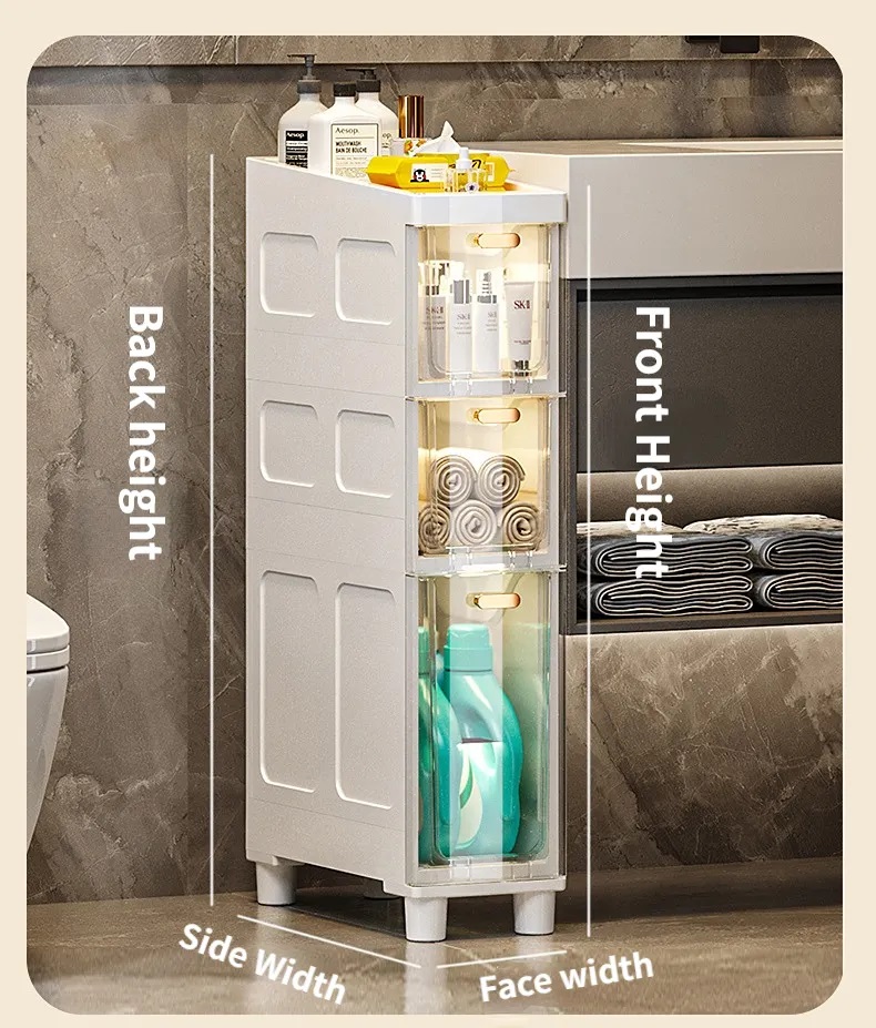 【Kitchen Storage Cabinet】18cm Narrow Drawer Slim Cabinet Storage ...