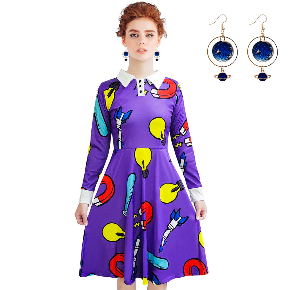The Magic School Bus Miss Frizzle Costume Teacher Planets Solar System ...