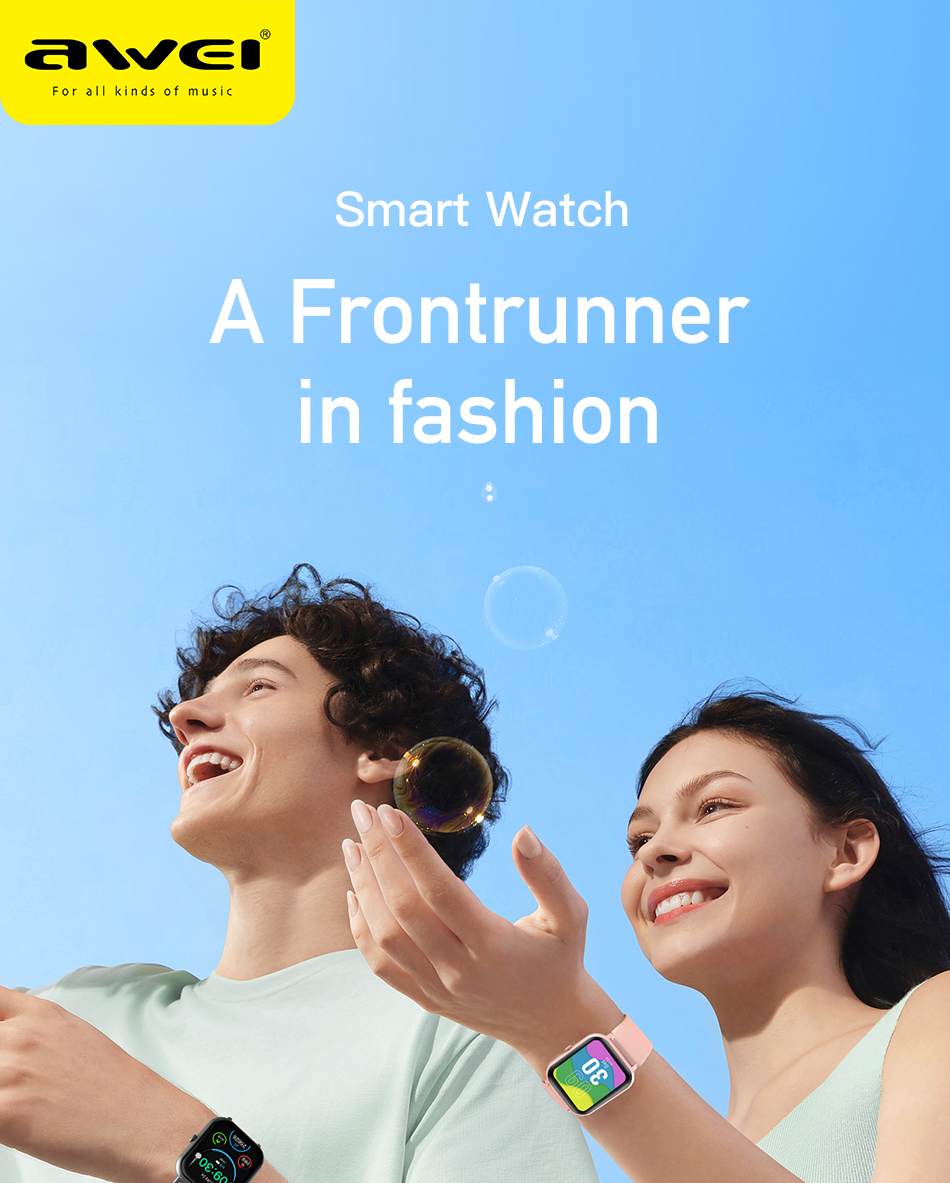 Awei H25 Smartwatch 1.83” | Bluetooth Call | 24-hour Health Monitoring ...