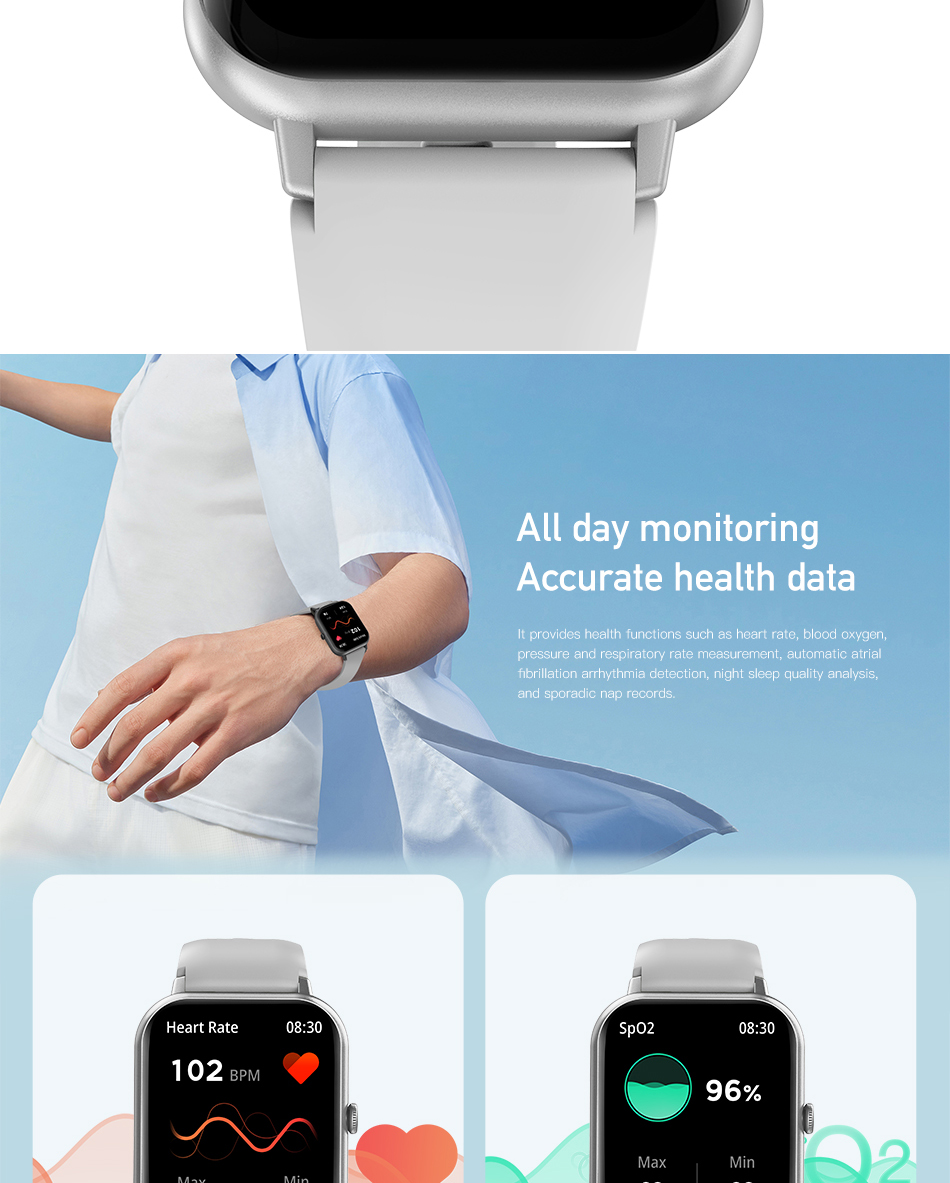 Awei H25 Smartwatch 1.83” | Bluetooth Call | 24-hour Health Monitoring ...