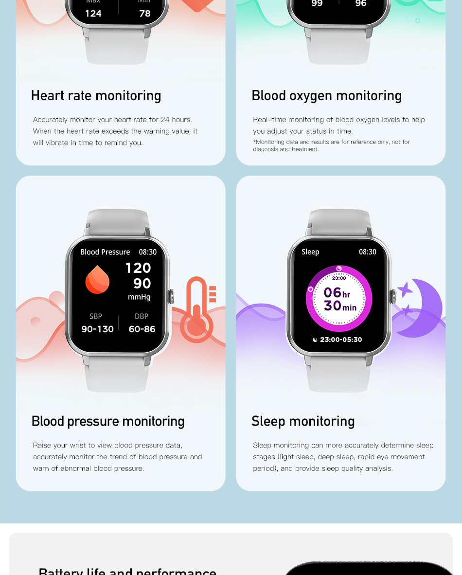 Awei H25 Smartwatch 1.83” | Bluetooth Call | 24-hour Health Monitoring ...