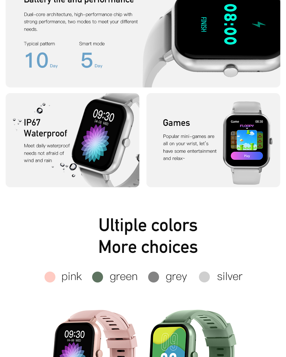 Awei H25 Smartwatch 1.83” | Bluetooth Call | 24-hour Health Monitoring ...