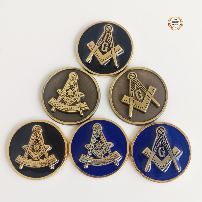 1 Inch 3D Solid Smiley Face Freemasonry Emblem High Quality Waterproof ...