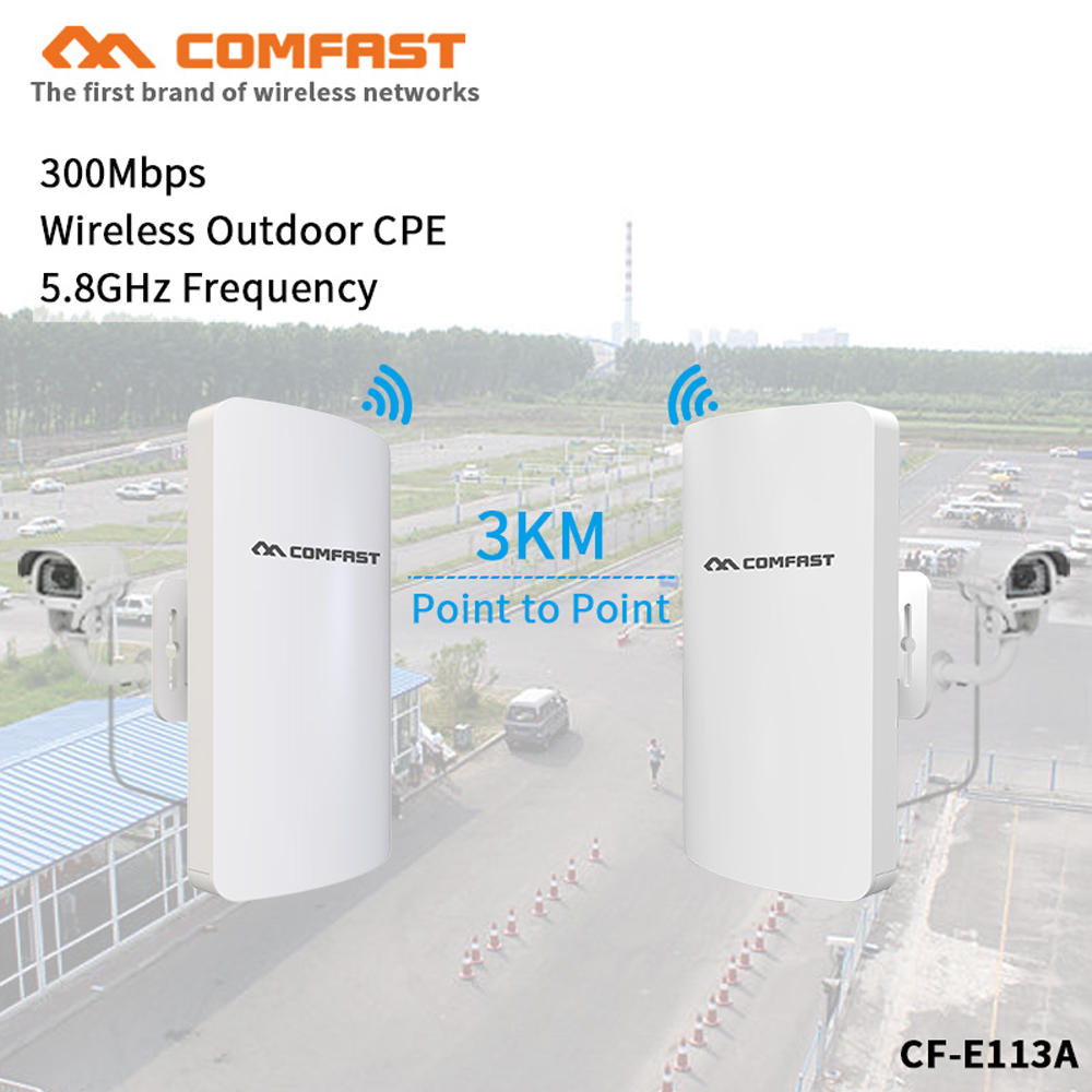 Nexanic Comfast Cf-E113A 300Mbps 5.8Ghz 3km Outdoor 11dbi Wireless Router Connector WiFi CPE ...