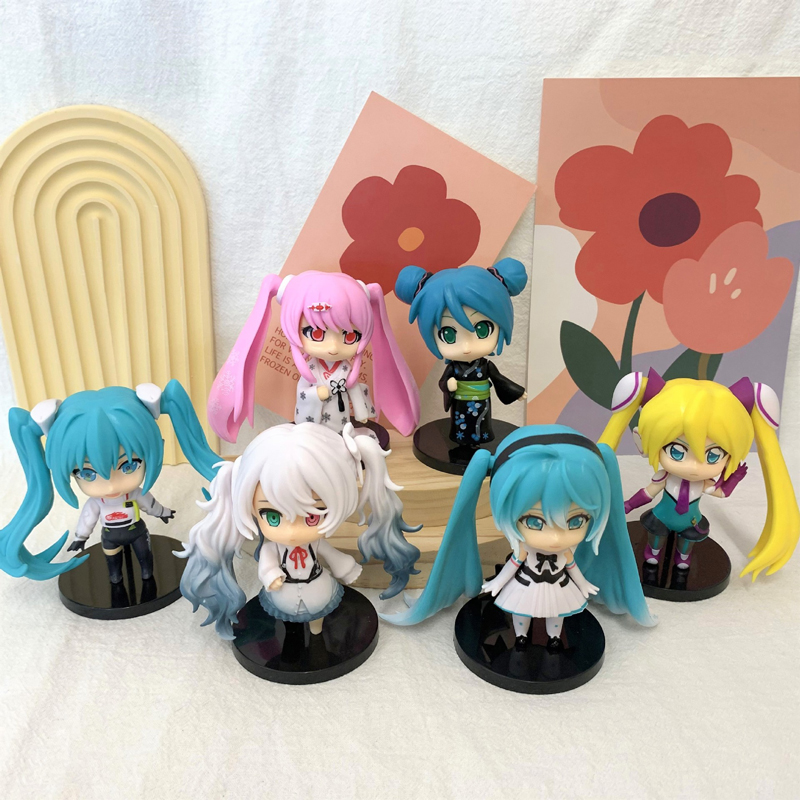 6Pcs/Set 9-10cm Virtual Singer idol Hatsune Miku Figure Ievan Polkka ...