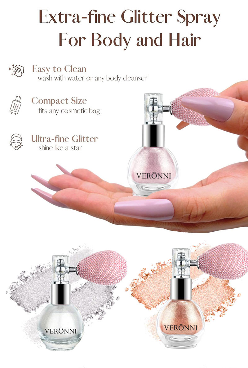 Highlighter Powder Spray High Gloss Brightening Glitter Powder Spray ...
