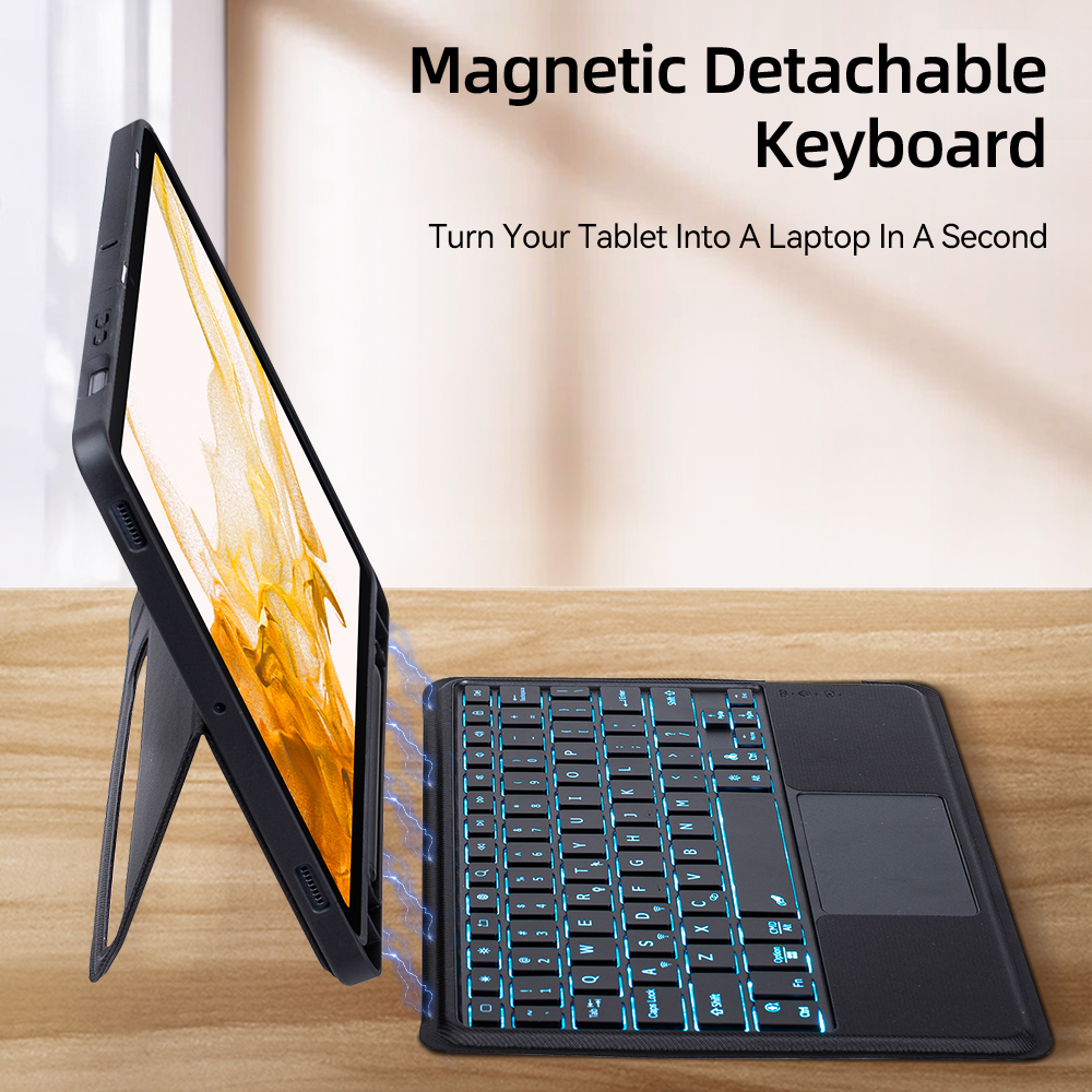 Detachable Magnetic Keyboard Case for Samsung Galaxy Tab S9 FE S10 Plus ...