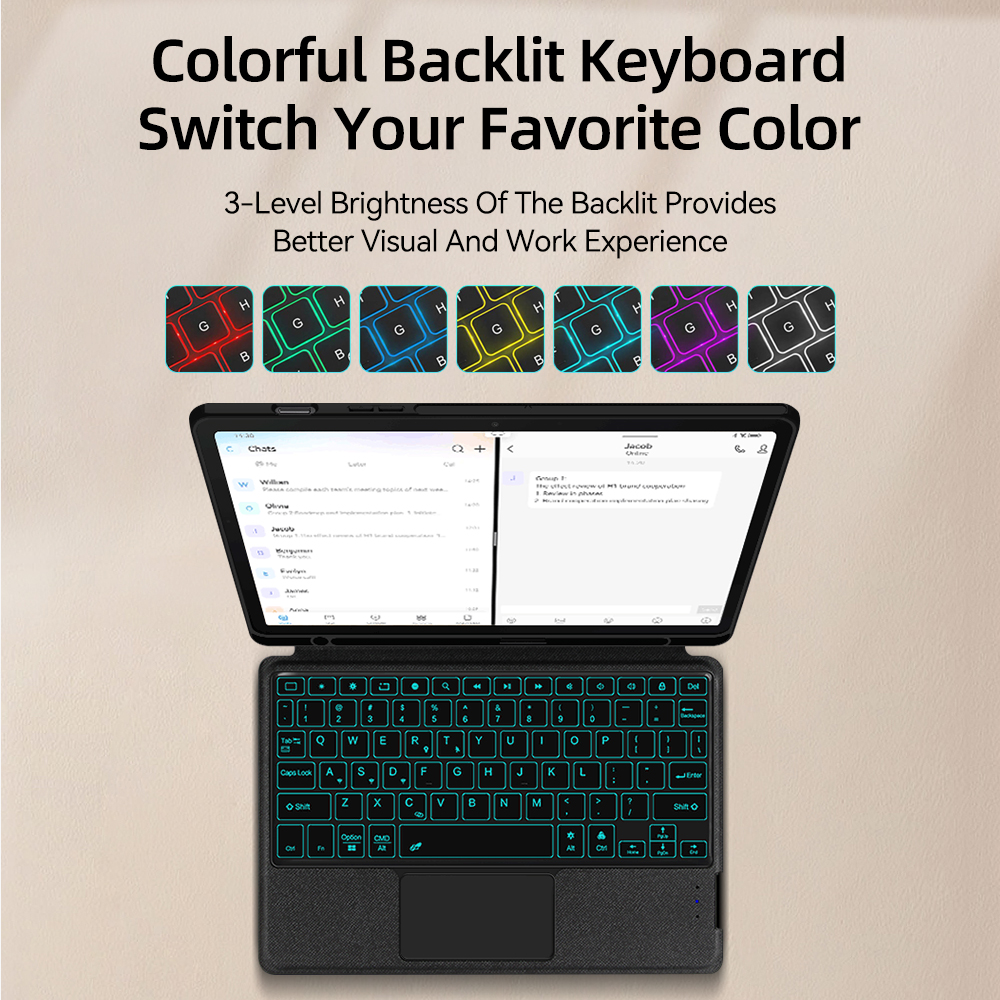 DANYCASE Magnetic Keyboard Case for Samsung Galaxy Tab S9 FE S10 + S8 ...