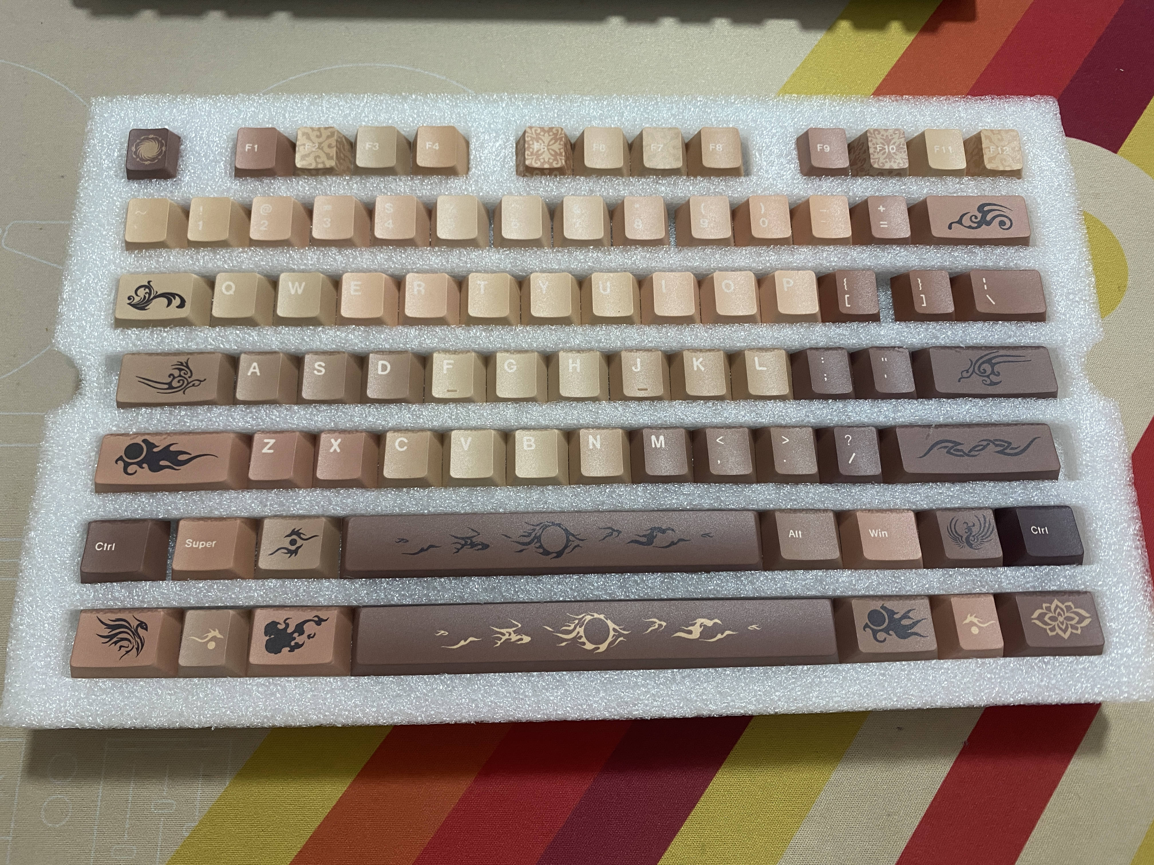 ALAMI Sun Bird Keycaps 143 Keys PBT Dye-Sublimation Keycaps CHERRY ...