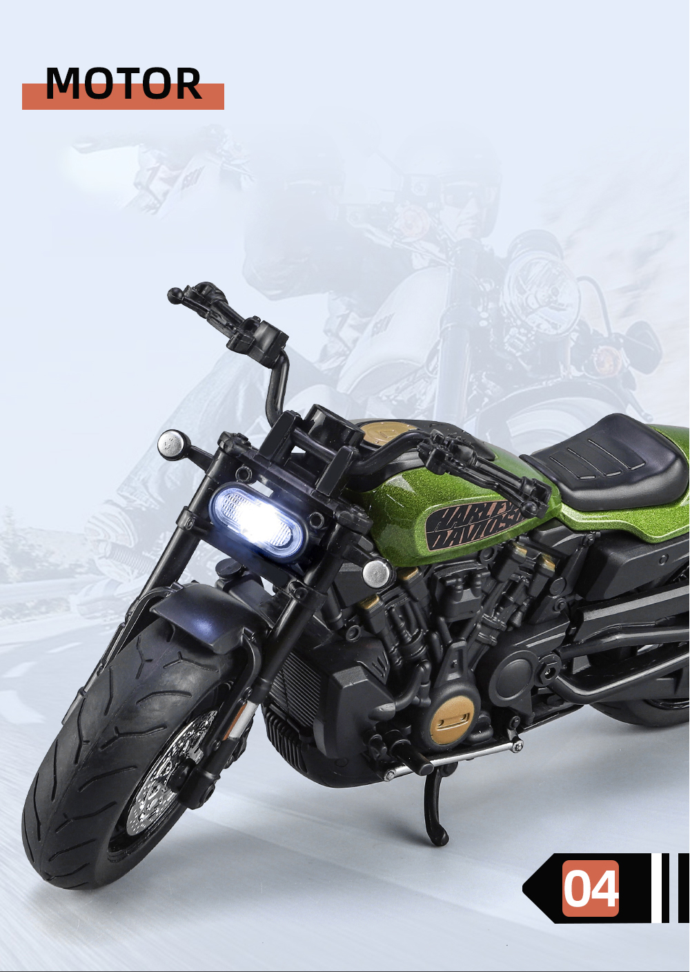 1:12 Scale Harley Davidson Sportster S Alloy Diecast Motorcycle Model ...