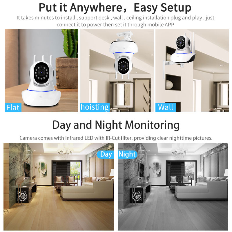 V380 Q5 1080P CCTV Camera HD Indoor Home IP Smart Wifi Connect to ...