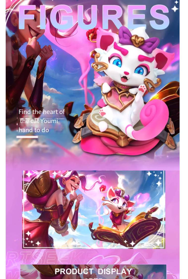 League of Legends Yumi LOL Valentine's Day Limited Heart-seeking Cat ...