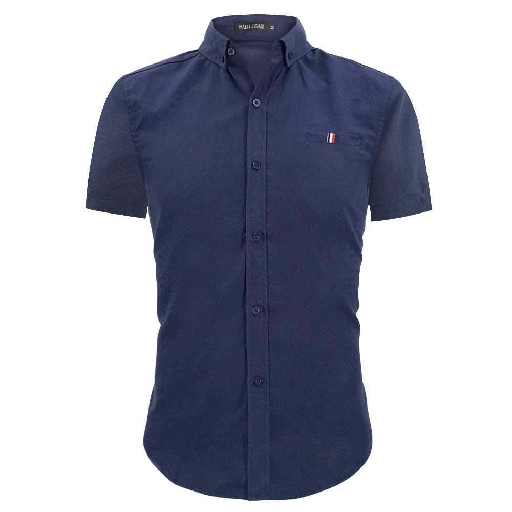CCC-H Polo Shirt Oxford Cotton Short Sleeve For Men Plain Casual Top ...
