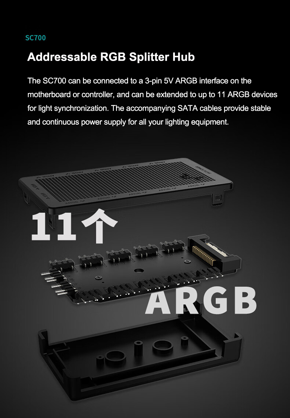 DEEPCOOL SC700/SC790 ARGB Hub 2in1 PWM & ARGB Multi Way Hub Adapter Magnet Adsorption | Shopee ...