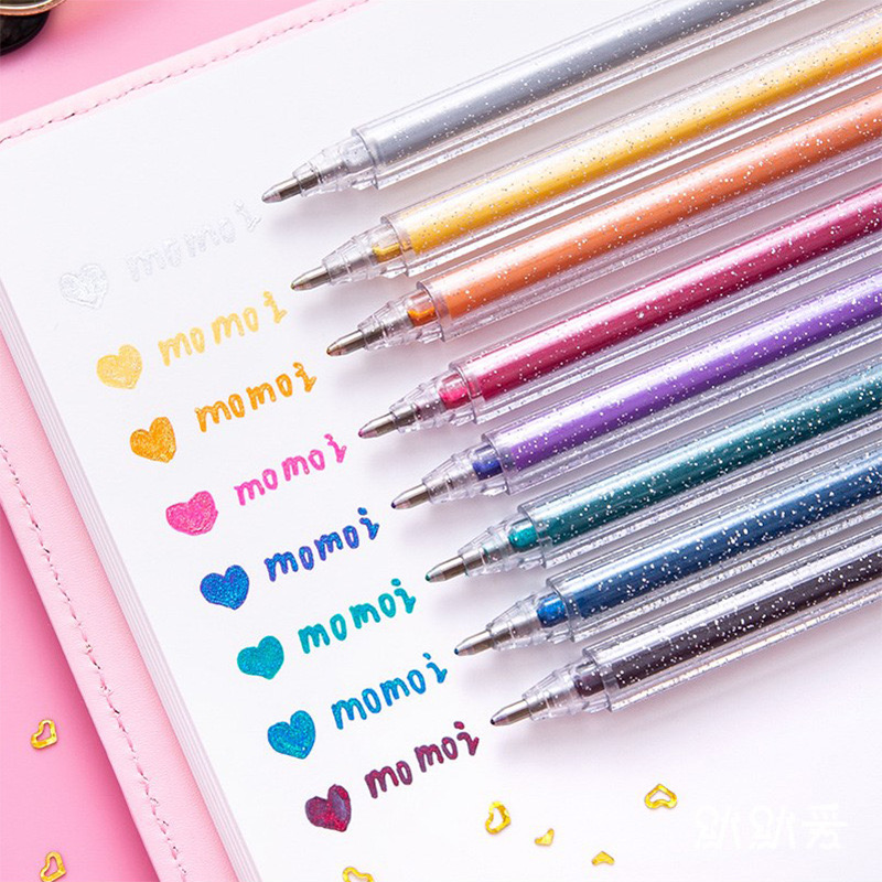 [Coisíní] 8 Colors/12 Colors Pearlescent Highlighter Pen Set Glitter ...