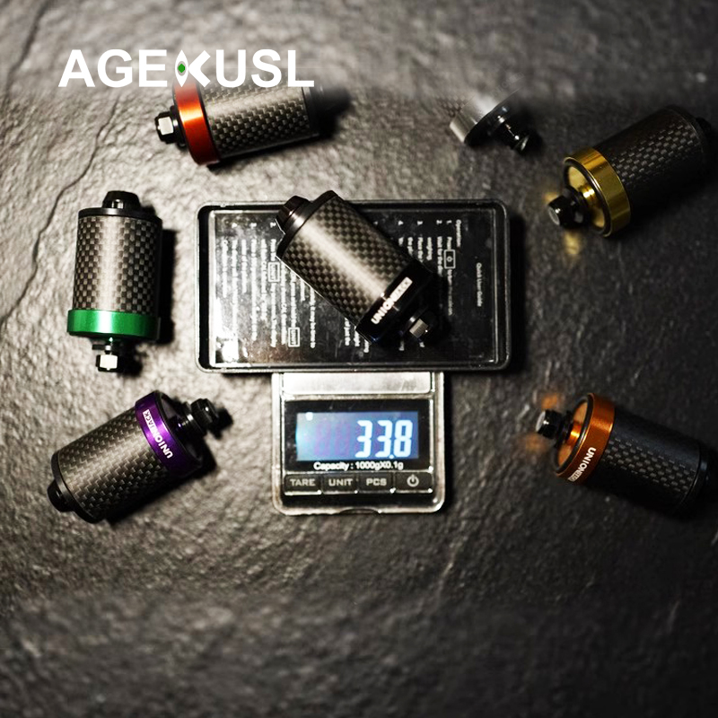 AGEKUSL Bike Carbon Fiber Spring Shock Absorber Titanium Screw ...