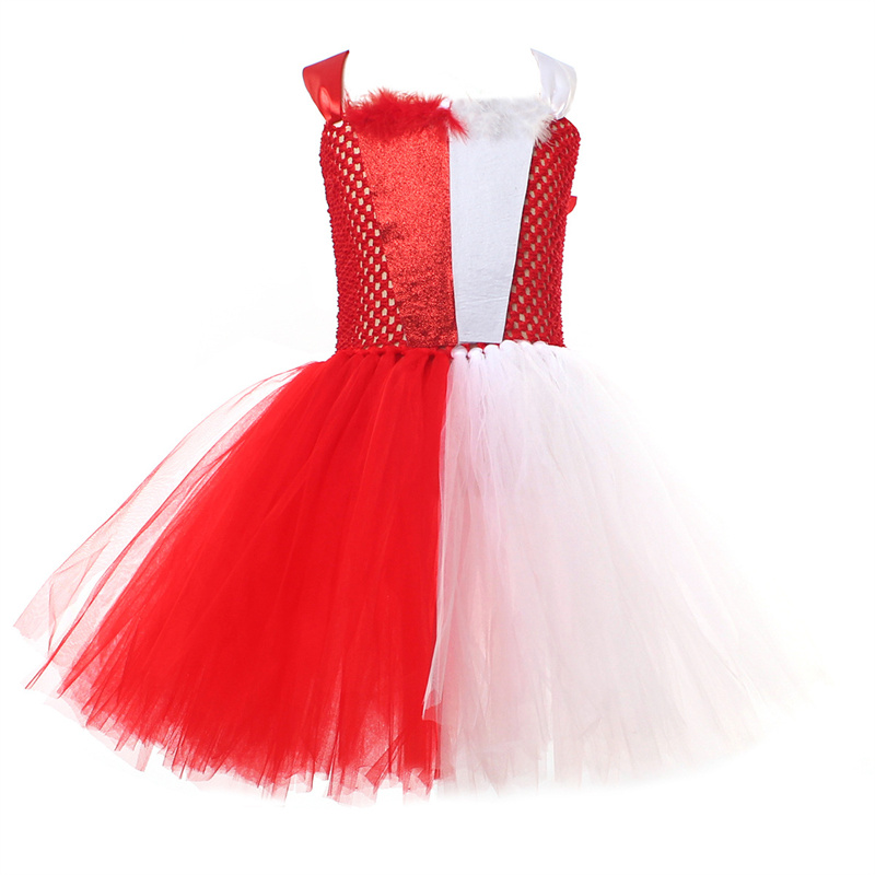 Red White Black Angels Demons Costume for Girls Kids Halloween Tutu ...